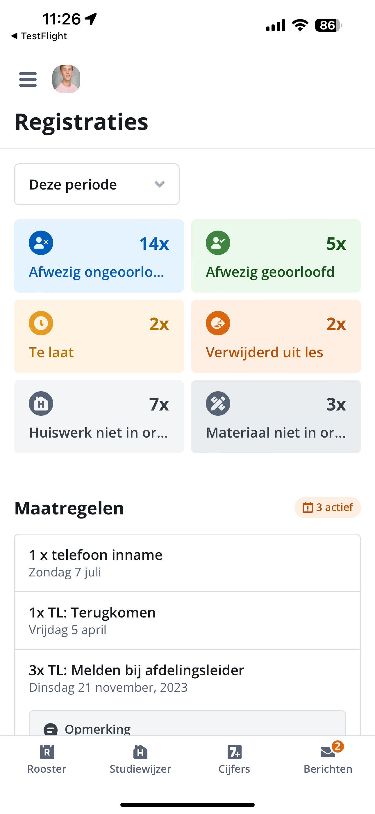🕓 Afwezigheid en registraties – Somtoday