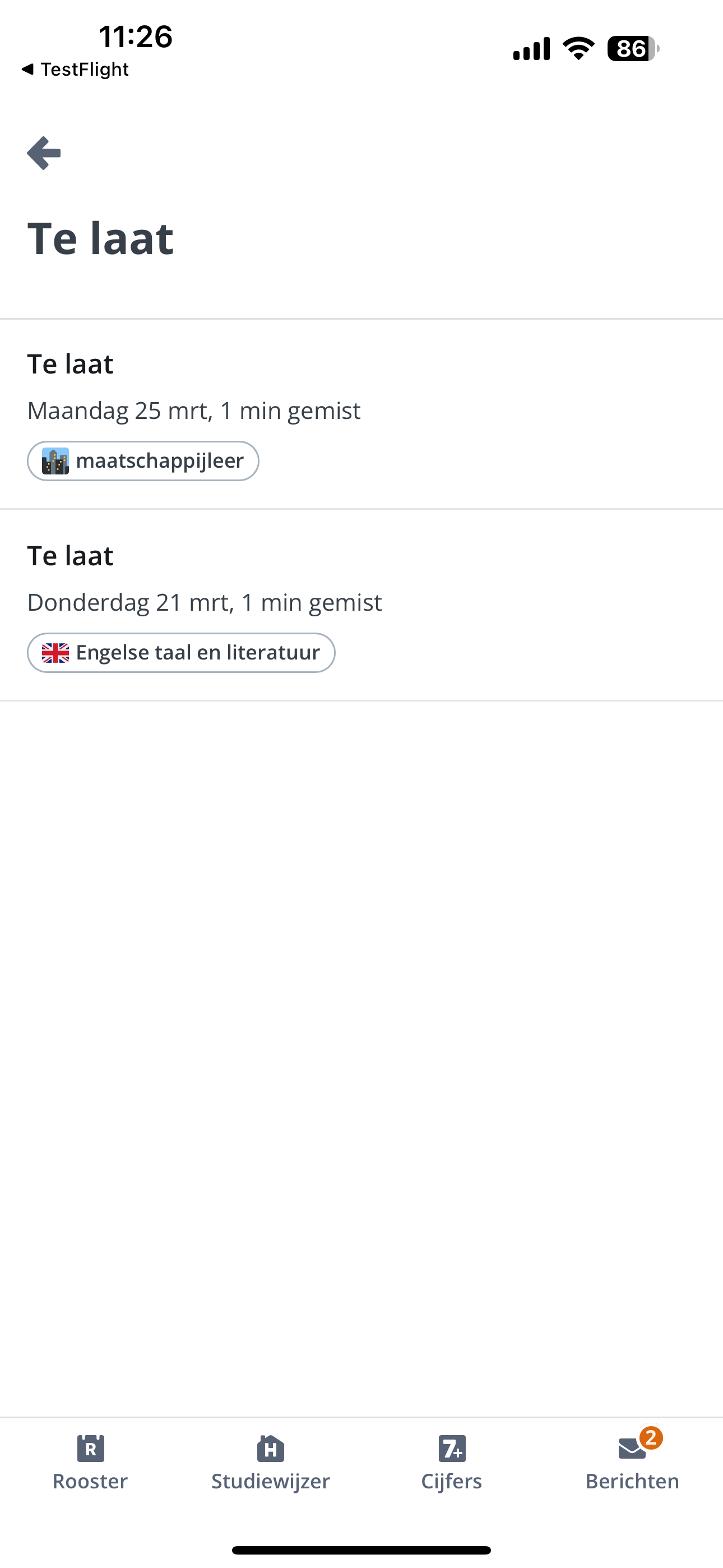 🕓 Afwezigheid en registraties – Somtoday