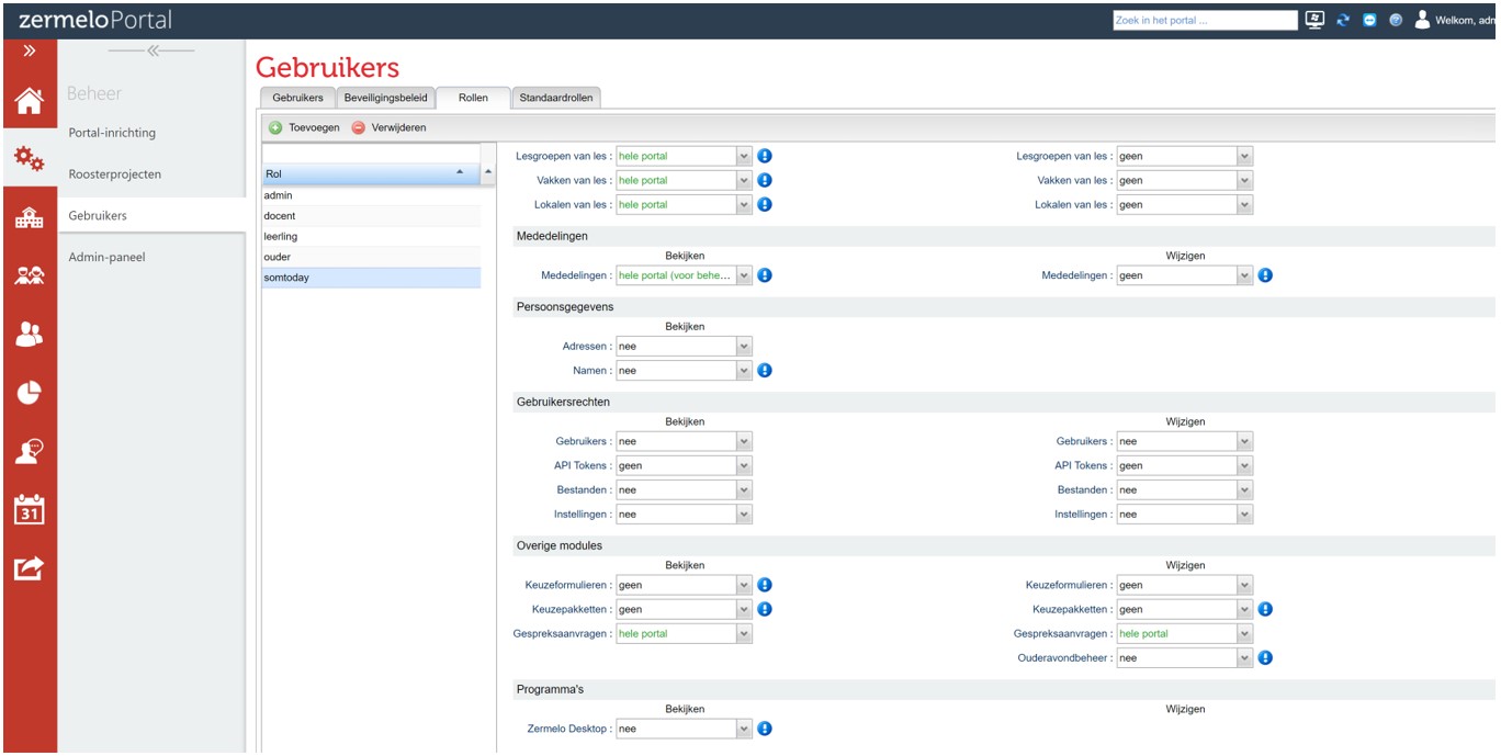 Roosterkoppeling Zermelo – Somtoday